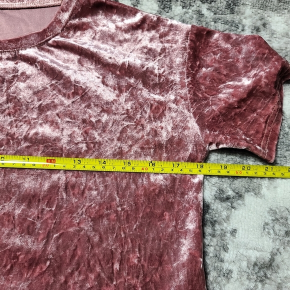 Tops | Crushed Velvet Crinkle Cropped | Poshmark